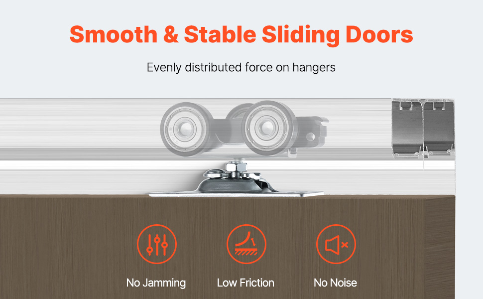 VEVOR Bypass Door Hardware 5ft Bypass Closet Door Track Kit for 2 Door ... VEVOR Bypass Door Hardware 5ft Bypass Closet Door Track Kit for 2 Door ...