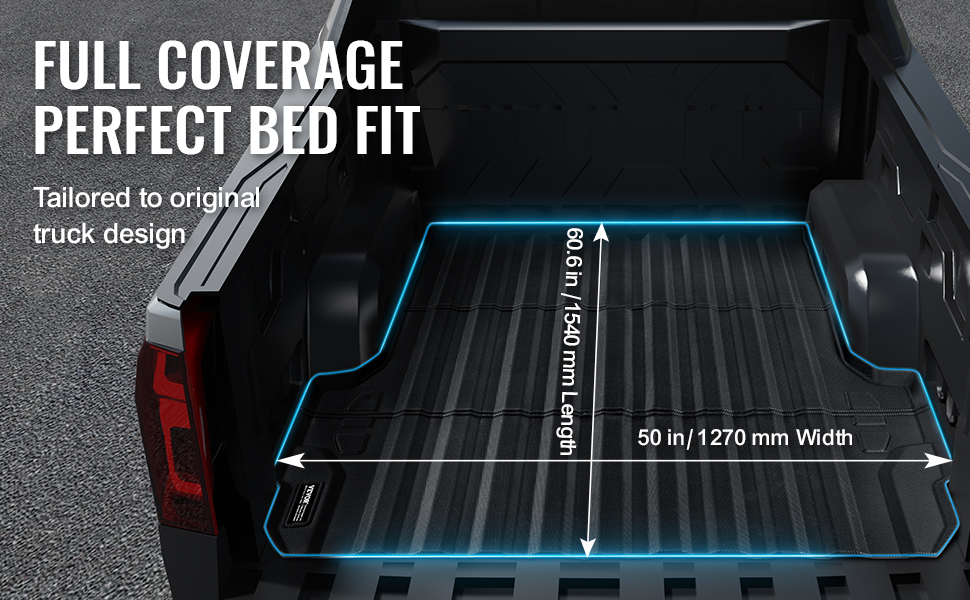 VEVOR Truck Bed Mat Fit 2023-2024 Chevrolet Colorado/GMC Canyon Truck ...
