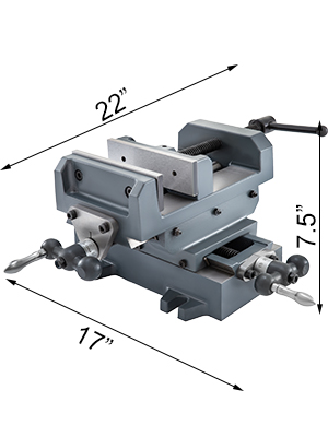 5-1/8" Compound Cross Slide Industrial Strength Drill Press Vise 2 Way ...