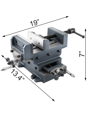 Vevor 6-1/8'' Compound Cross Slide Vise Strength Benchtop Vise ...