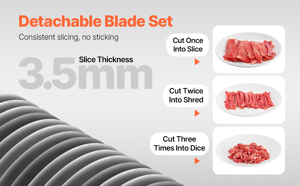 VEVOR Electric Meat Cutter Machine 550W Commercial Meat Slicer Cutting ...