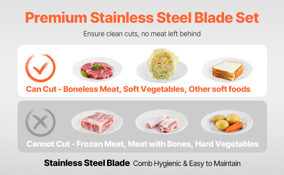 VEVOR Electric Meat Cutter Machine 550W Commercial Meat Slicer Cutting ...