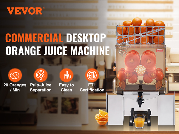VEVOR Commercial Orange Juicer Machine, 120W Automatic Juice Extractor ...