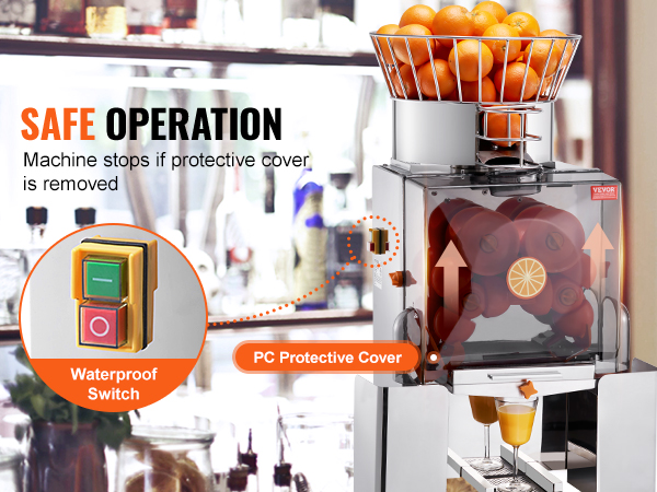 VEVOR Commercial Orange Juicer Machine, 120W Automatic Feeding Juice ...