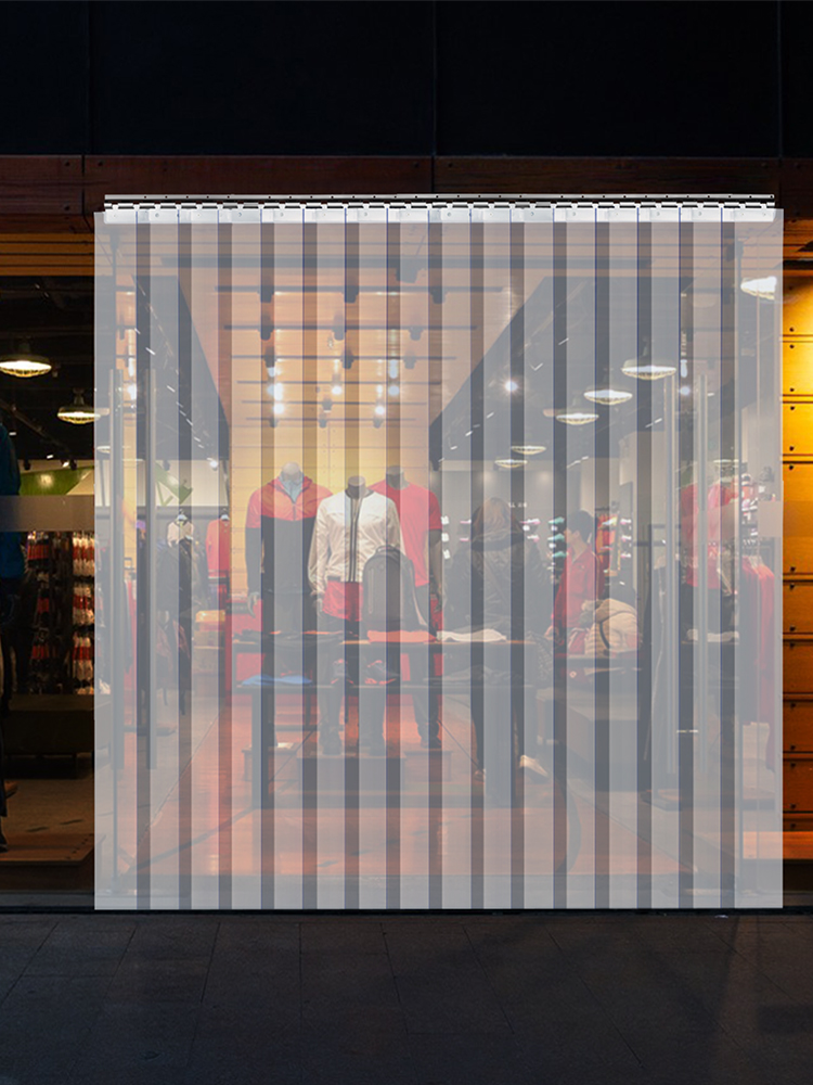 VEVOR Plastic Curtain, 8ft Width x 8ft Height Plastic Strip Curtain ...