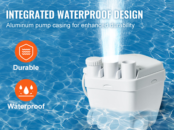 VEVOR Utility Sink Pump Laundry Sink Drain Pump System 1/3 HP 1500 GPH ...