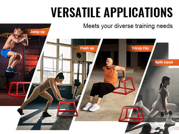 VEVOR Plyometric Jump Box, 12 Inch Plyo Box, Steel Plyometric Platform ...