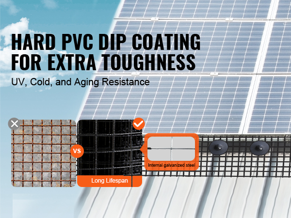 VEVOR 6 inch x 100ft Solar Panel Bird Guard, Critter Guard Roll Kit ...