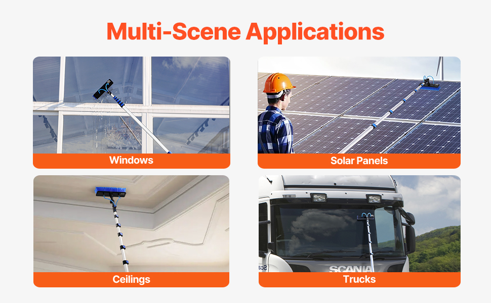 VEVOR Water Fed Pole Kit 36FT Solar Panel Cleaning Pole with Extendable ...