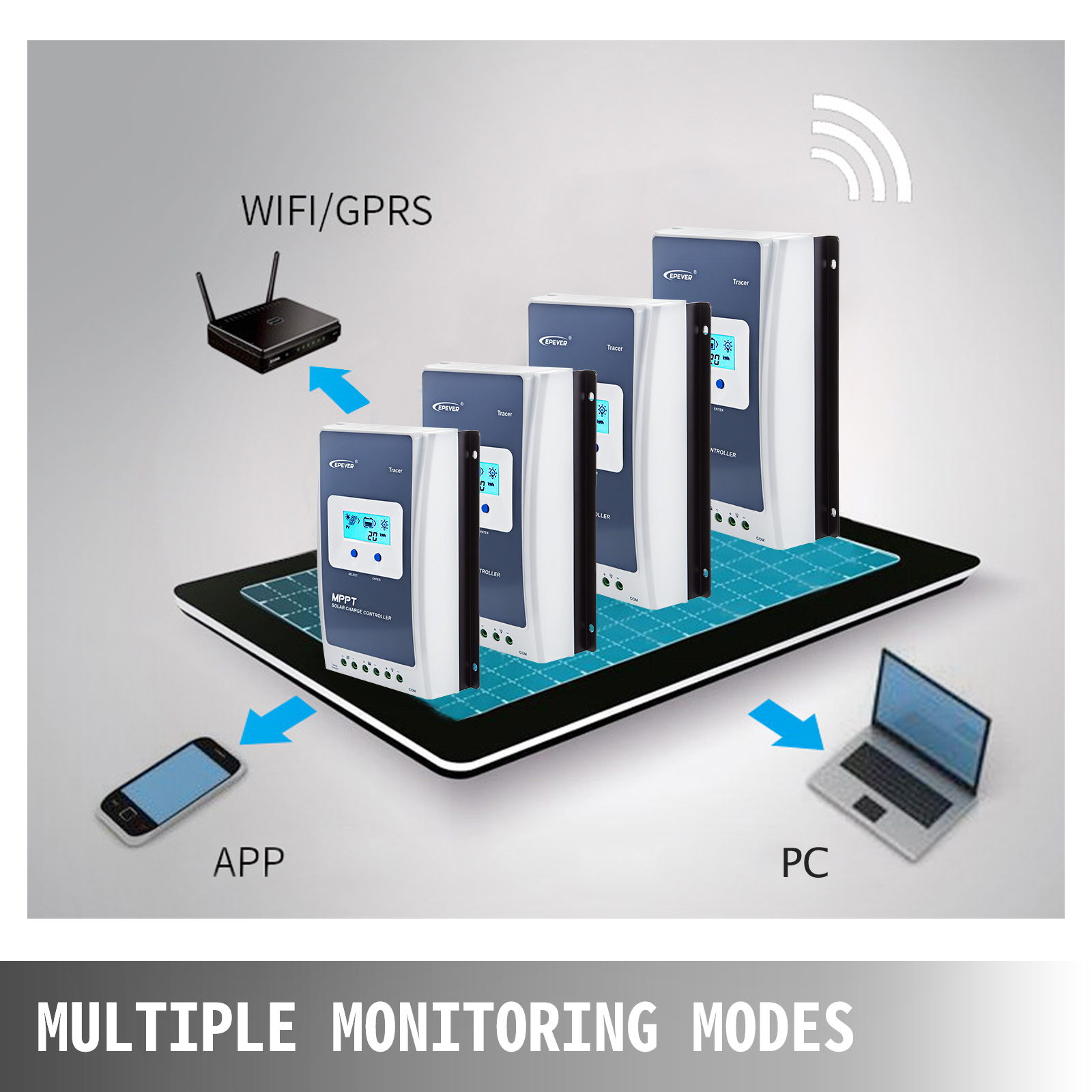 VEVOR Solar Charge Controller 30 Amp Mppt Lead-acid Battery Solar Panel ...
