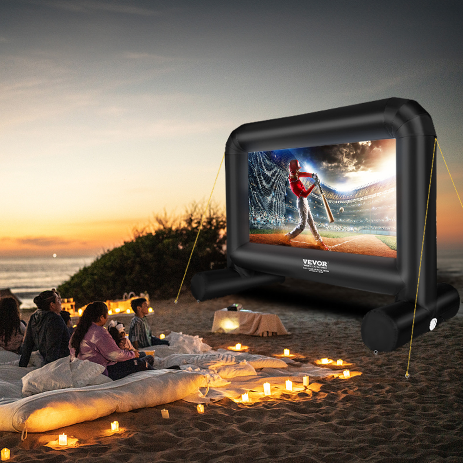 VEVOR Inflatable Movie Screen 14/16 FT Inflatable Projector Screen with ...