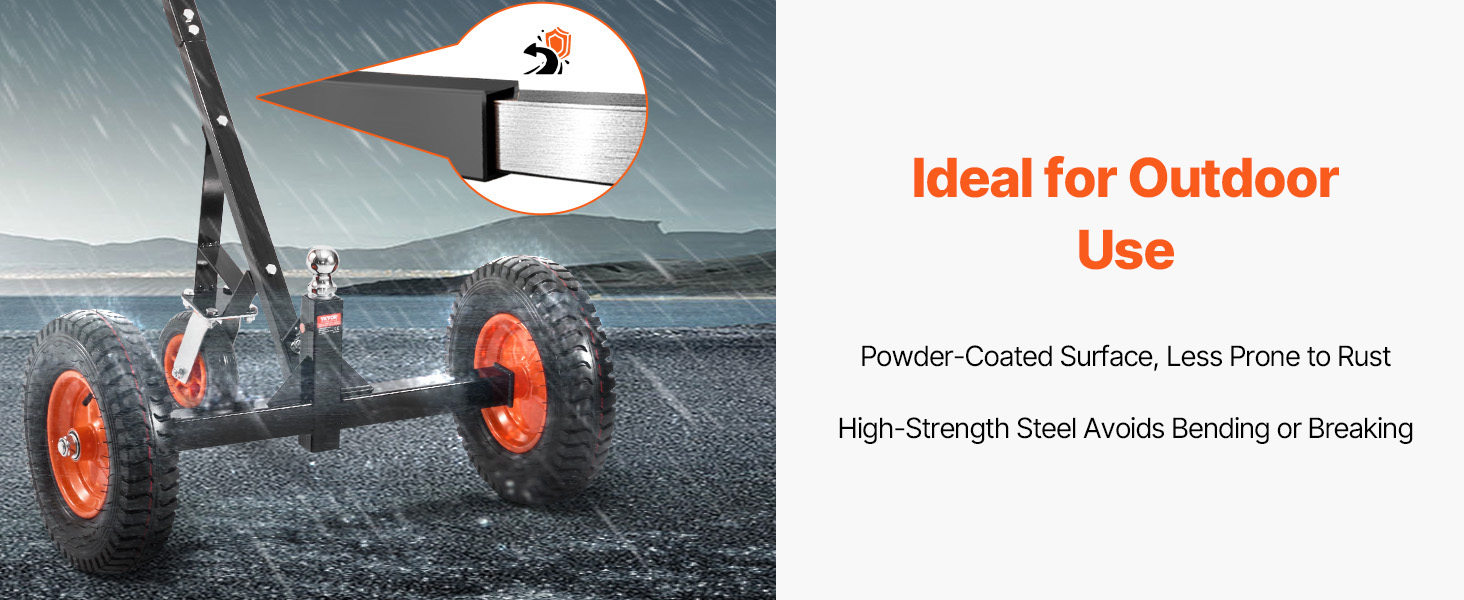 VEVOR 544kg Trailer Dolly 18 and 22 in Adjustable Height 2 in Ball 15.2 ...