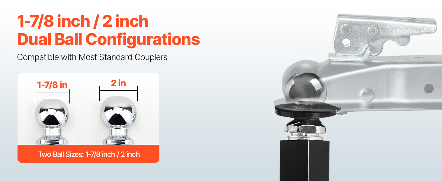 VEVOR Trailer Dolly, 300lbs Tongue Weight Capacity, 16.5 inch and 22 ...