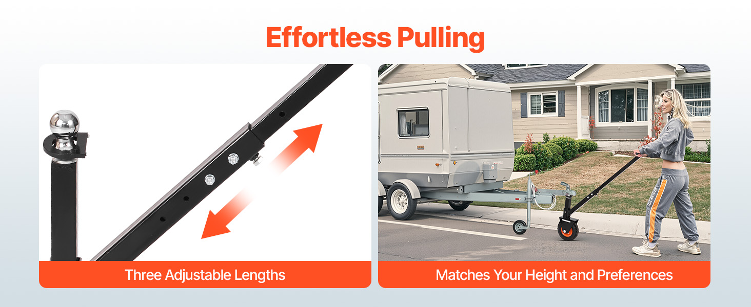 VEVOR Trailer Dolly, 300lbs Tongue Weight Capacity, 16.5 inch and 22 ...