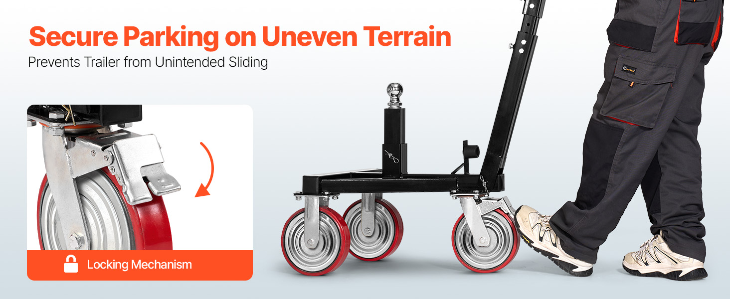 VEVOR Trailer Dolly, 3500lbs Tongue Weight Capacity, 18 inch and 22 ...