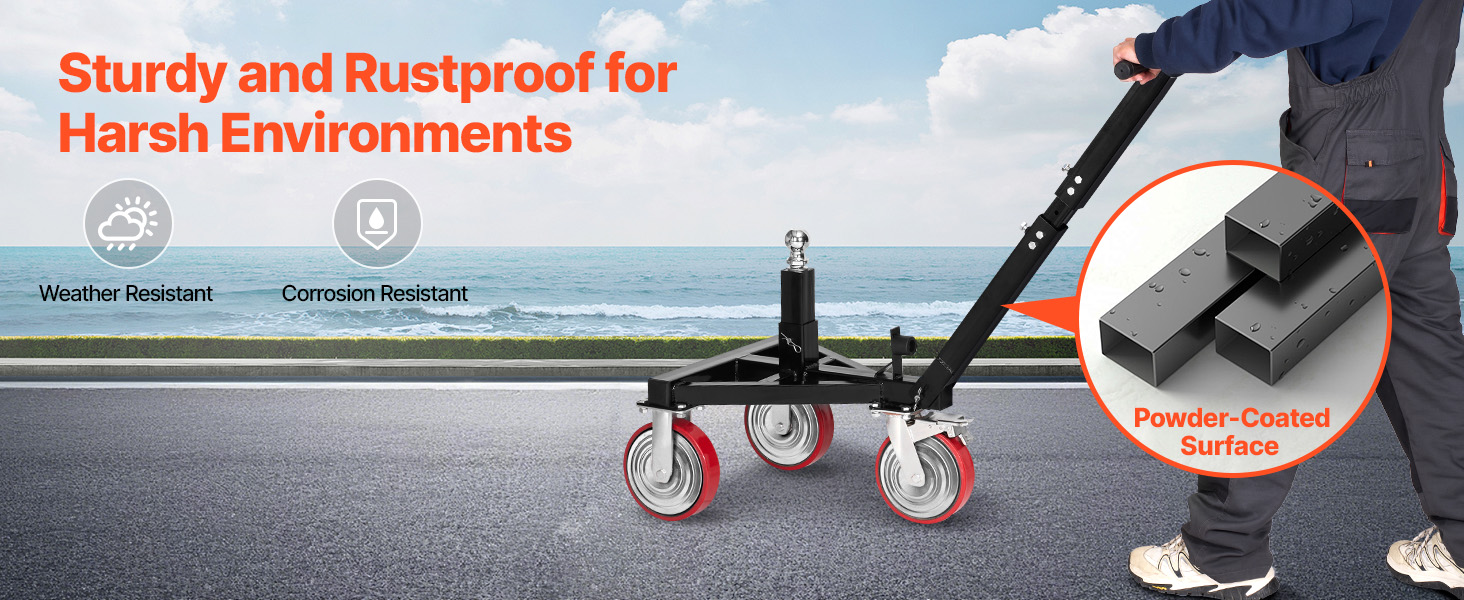 VEVOR Trailer Dolly, 3500lbs Tongue Weight Capacity, 18 inch and 22 ...