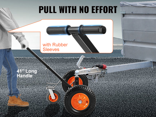 VEVOR Adjustable Trailer Dolly, 1000lbs Tongue Weight Capacity, Carbon ...
