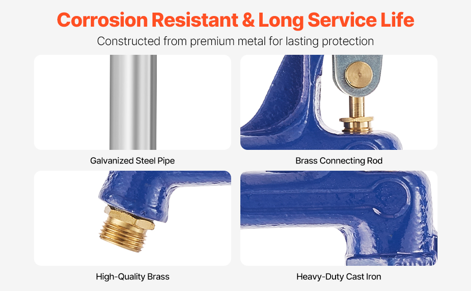 Frost Proof Yard Hydrant 51'' Length 24" Bury Depth Heavy-Duty Cast ...