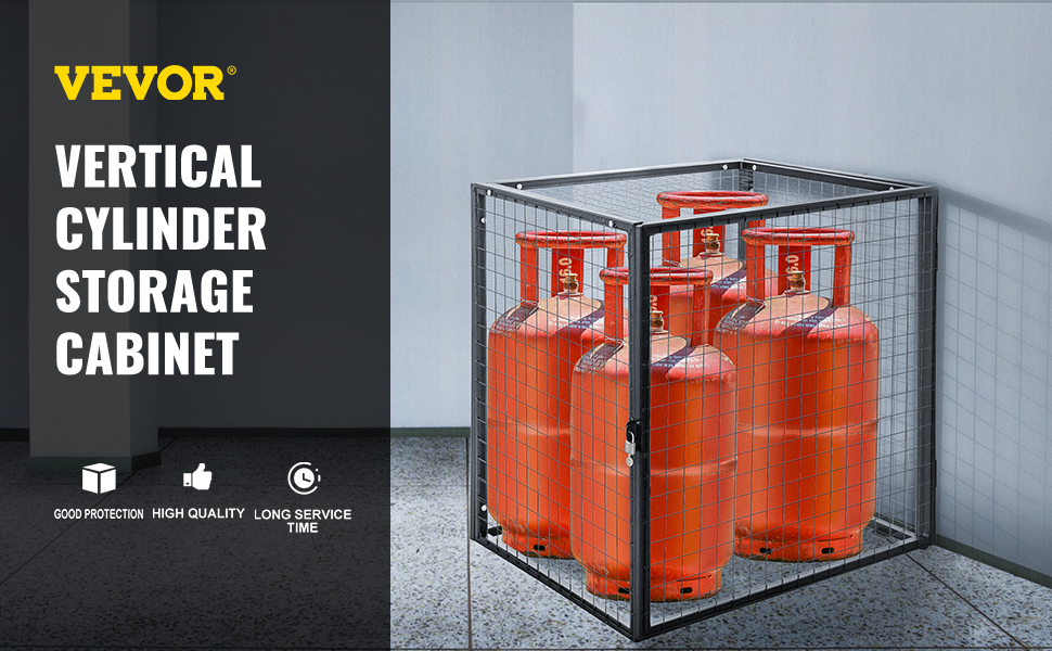Vevor Gas Bottle Cages Collapsible Cylinder Bottle Storage, Four 42lbs ...