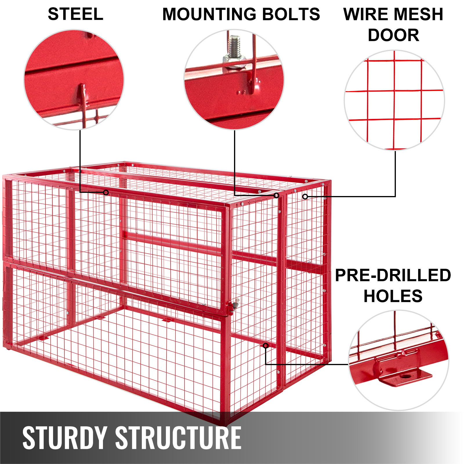Vevor Gas Cylinder Cage Cylinder Storage Cabinet 12 X Cylinders, 57 ...