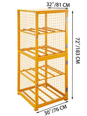 VEVOR Cylinder Storage Cabinet for Eight 50lbs Cylinders, Vertical ...