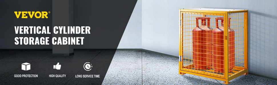 VEVOR Cylinder Storage Cabinet for Two 50lbs/23kg Cylinders, Vertical ...