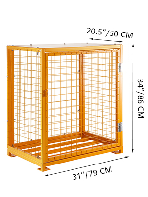 VEVOR Cylinder Storage Cabinet for Two 50lbs/23kg Cylinders, Vertical ...