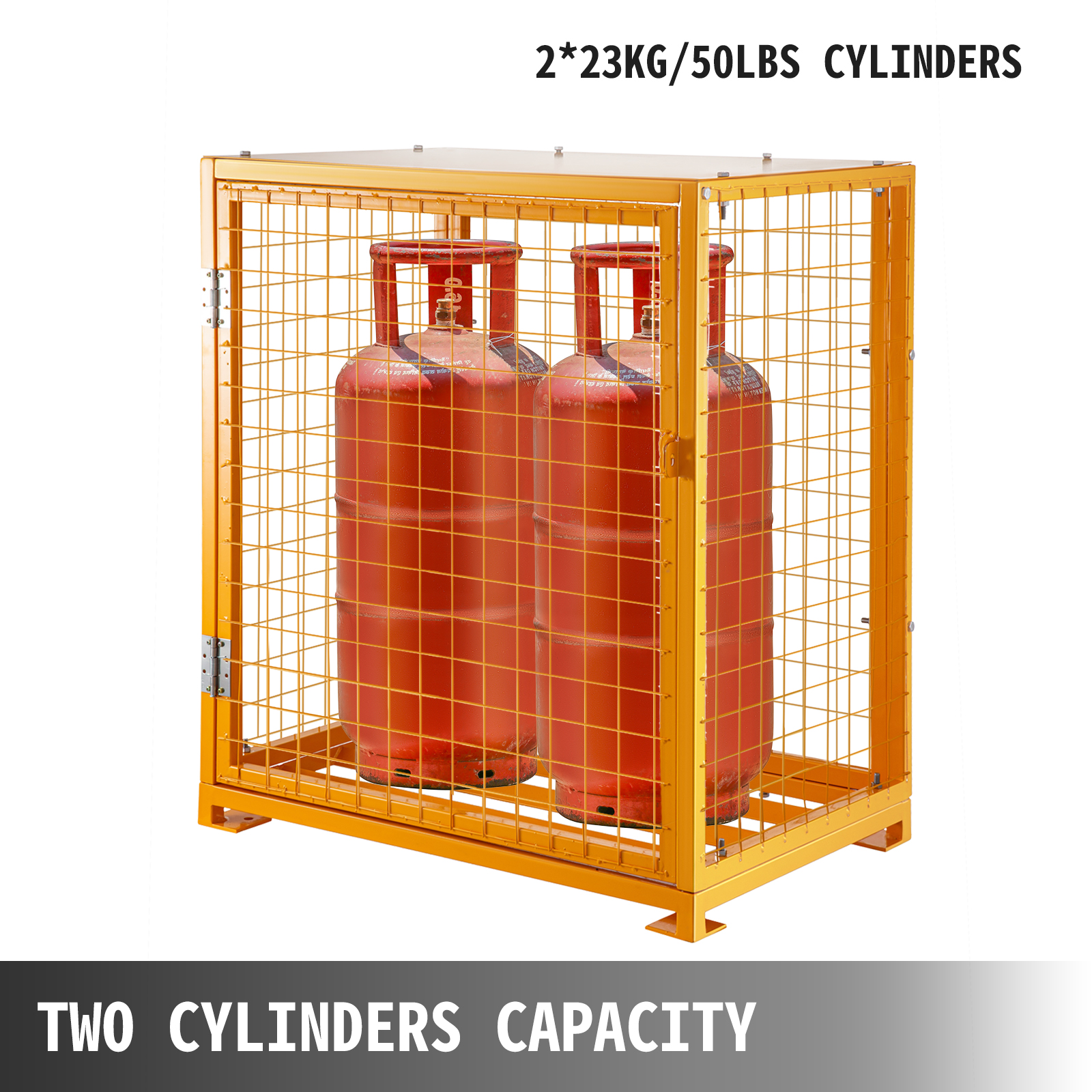 VEVOR Cylinder Storage Cabinet for Two 50lbs/23kg Cylinders, Vertical ...