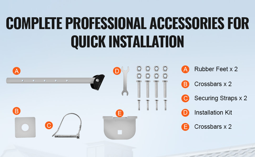 VEVOR Ladder Stabilizer Adjustable Feet Extension Standoff Heavy Duty ...