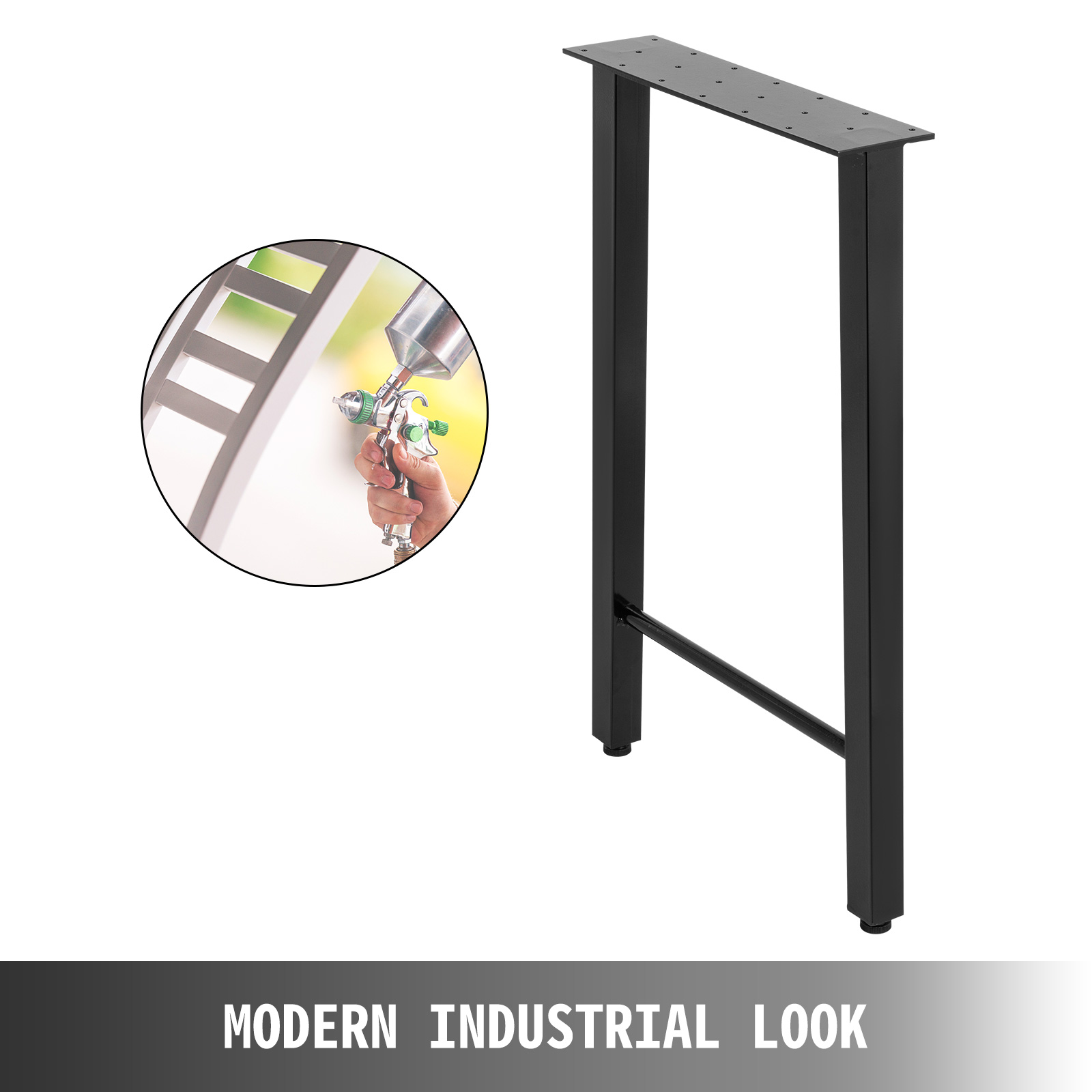 VEVOR Metal Table Legs Set of 2, Dining Table Legs 16 Height, Desk Legs ...