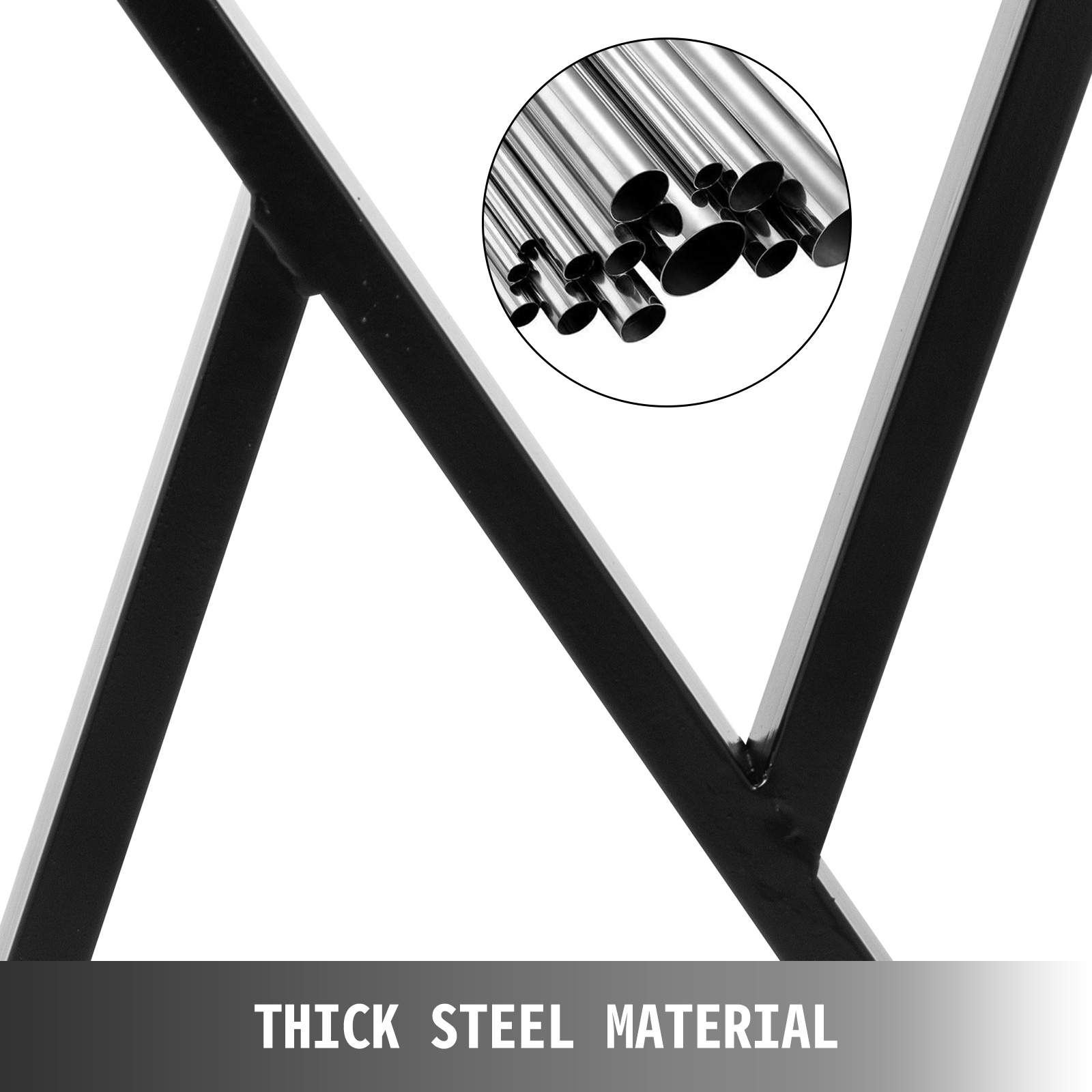 VEVOR Metal Table Legs Set of 2 Dining Table Legs Black Desk Legs 28 ...