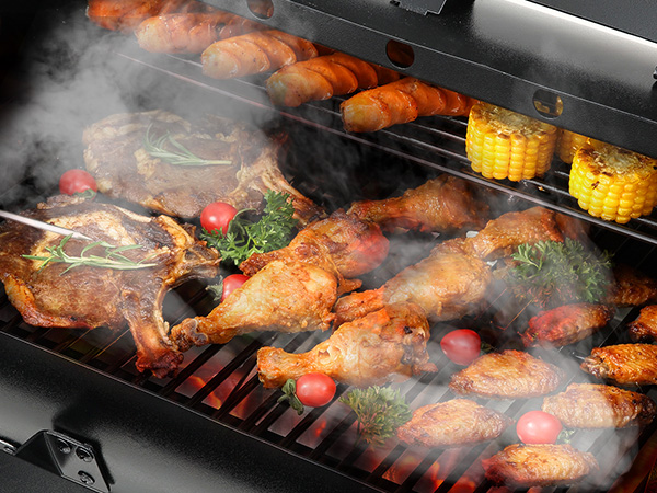 VEVOR 62" Heavy Duty Charcoal Grill BBQ Portable Grill with Cart ...