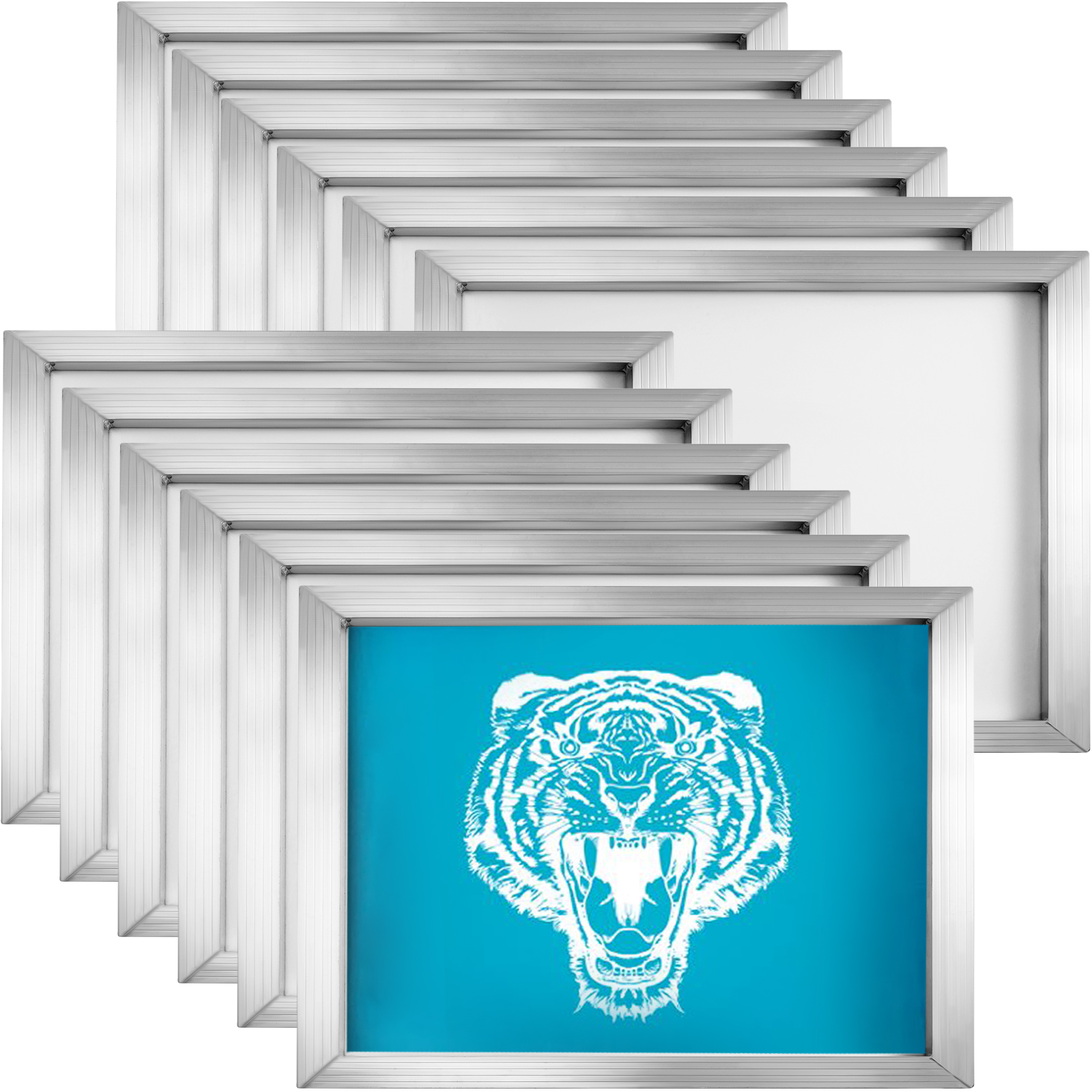 12 Pack 8"x10" Aluminum Frame Silk Screen Printing Screens With 110 ...