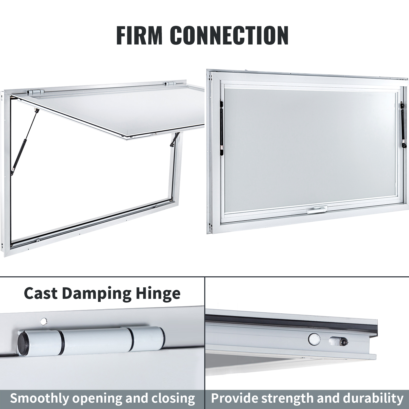 VEVOR Concession Window 74 x 40 Inch, Concession Stand Serving Window ...