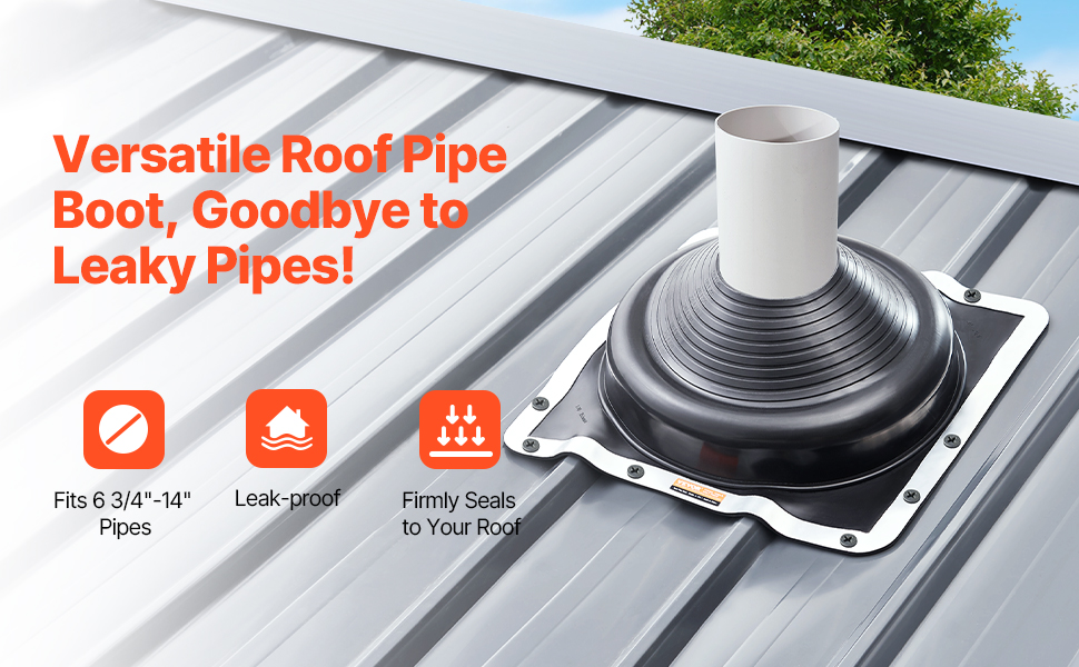 VEVOR 2 Pcs Metal Roof Pipe Flashing Boots Fit 170-355 mm Pipe High ...