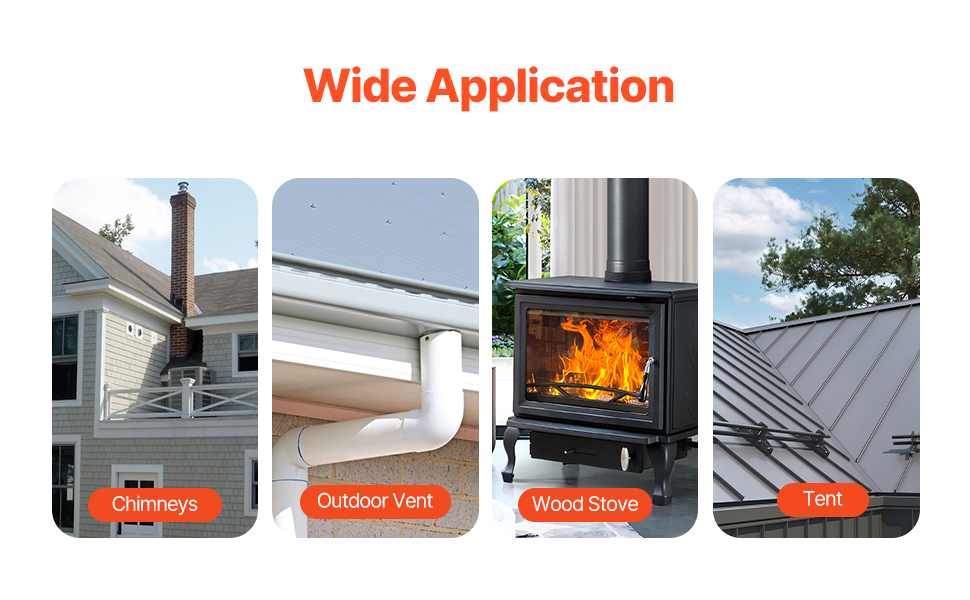 2 Pcs Metal Roof Pipe Flashing Boots Fit 6-3/4" - 14" Pipe High Temp ...