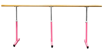 VEVOR 10FT Length Single Ballet Barre,Portable Pink Dance Bar ...