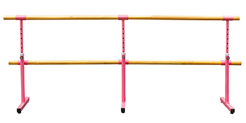 VEVOR 10FT Length Double Ballet Barre,Portable Pink Dance Bar ...