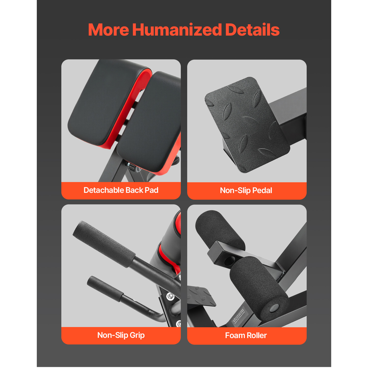 Mophorn Roman Chair Hyperextension Bench, 300 lbs Adjustable Extension ...