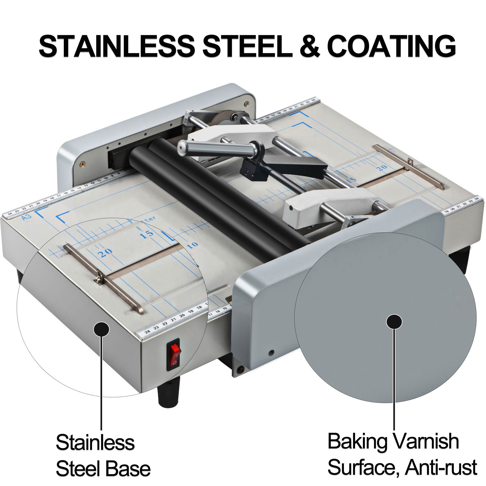 VEVOR A3 Paper Folding Machine Booklet Folding Machine w/ Five Binding ...