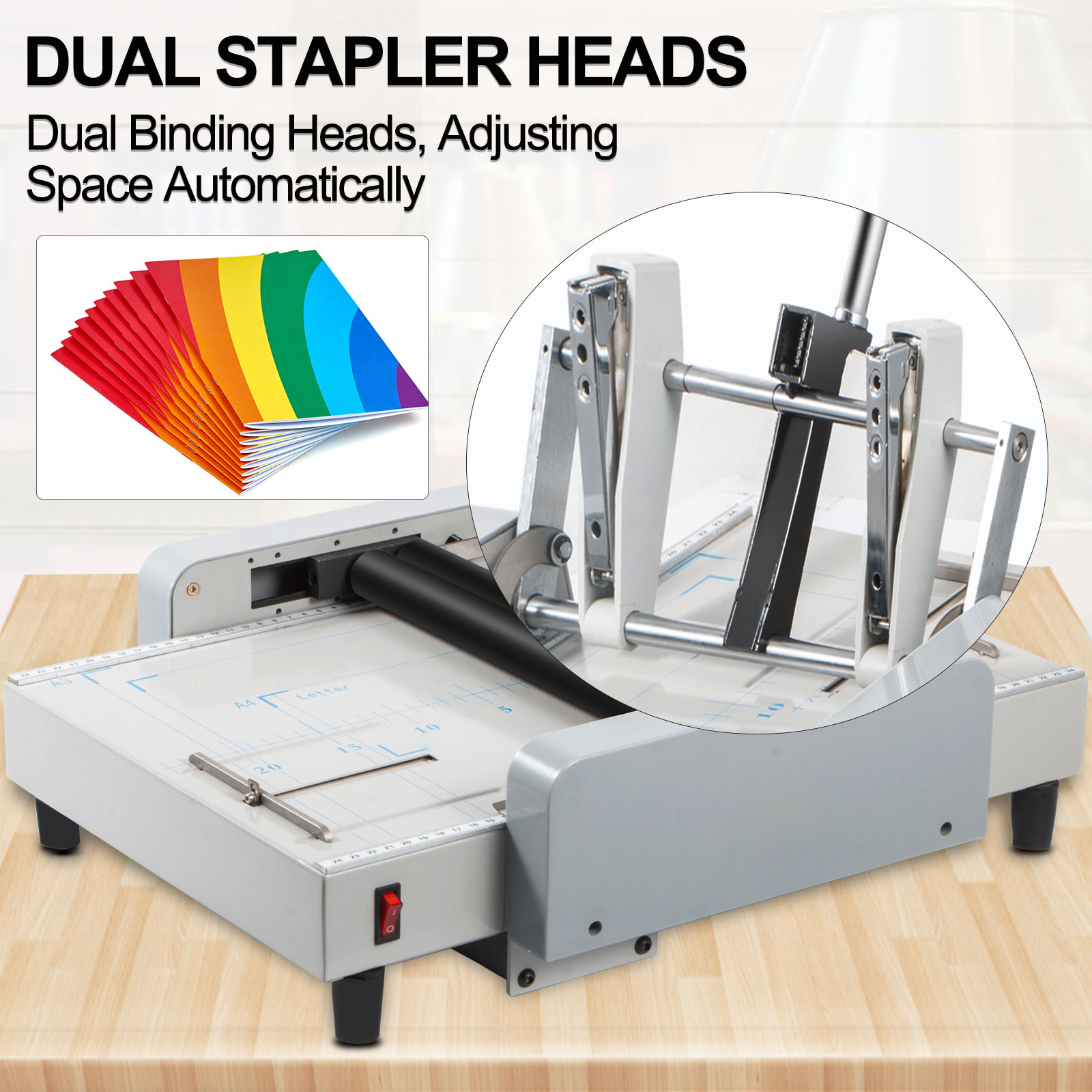 VEVOR A3 Paper Folding Machine Booklet Folding Machine w/ Five Binding ...