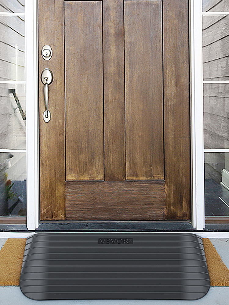 VEVOR Rubber Threshold Ramp, 1.5" Rise Threshold Ramp Doorway, Recycled ...