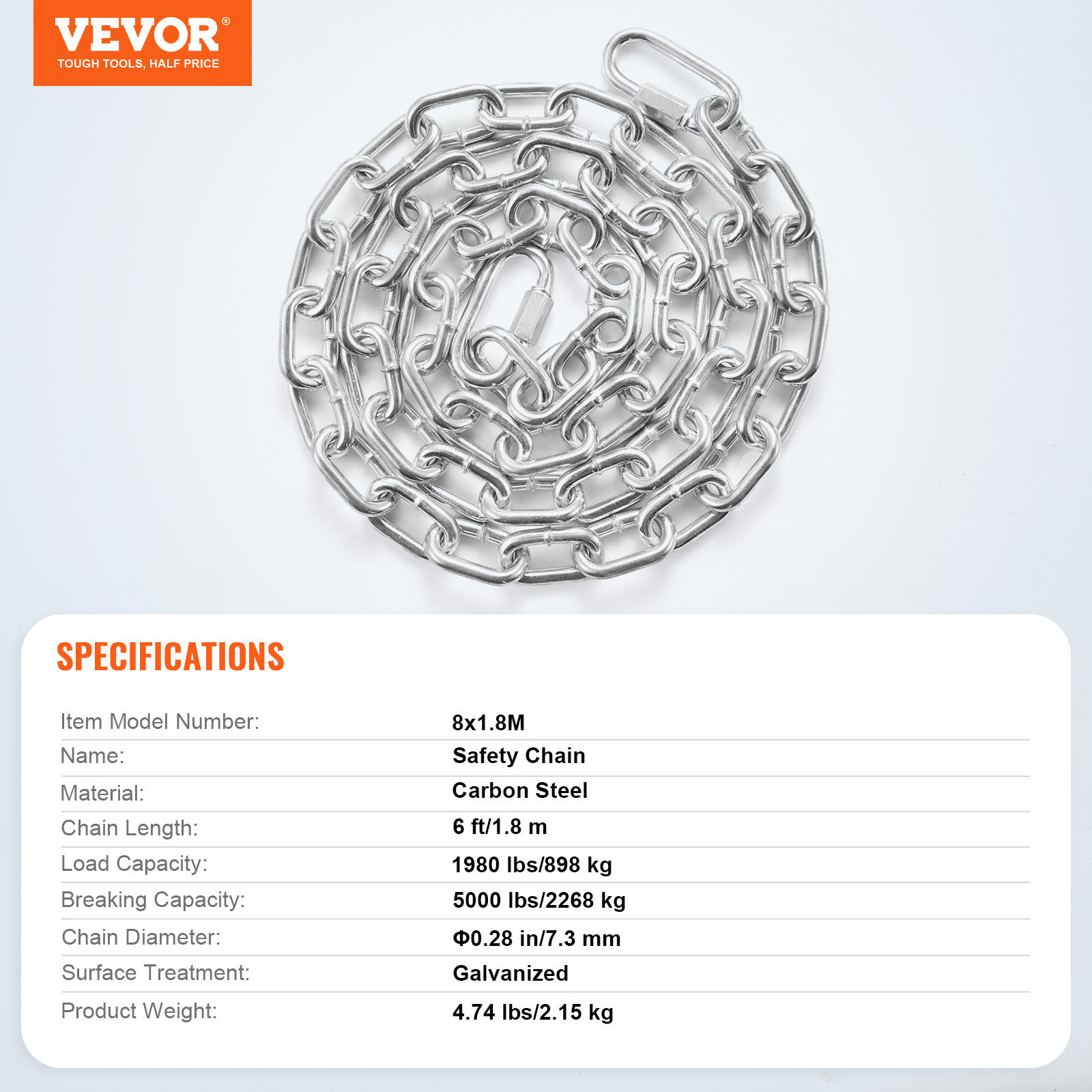 Zinc Plated Proof Coil Chain 3/16",5/16",1/8" Carbon Steel Chain Sling ...