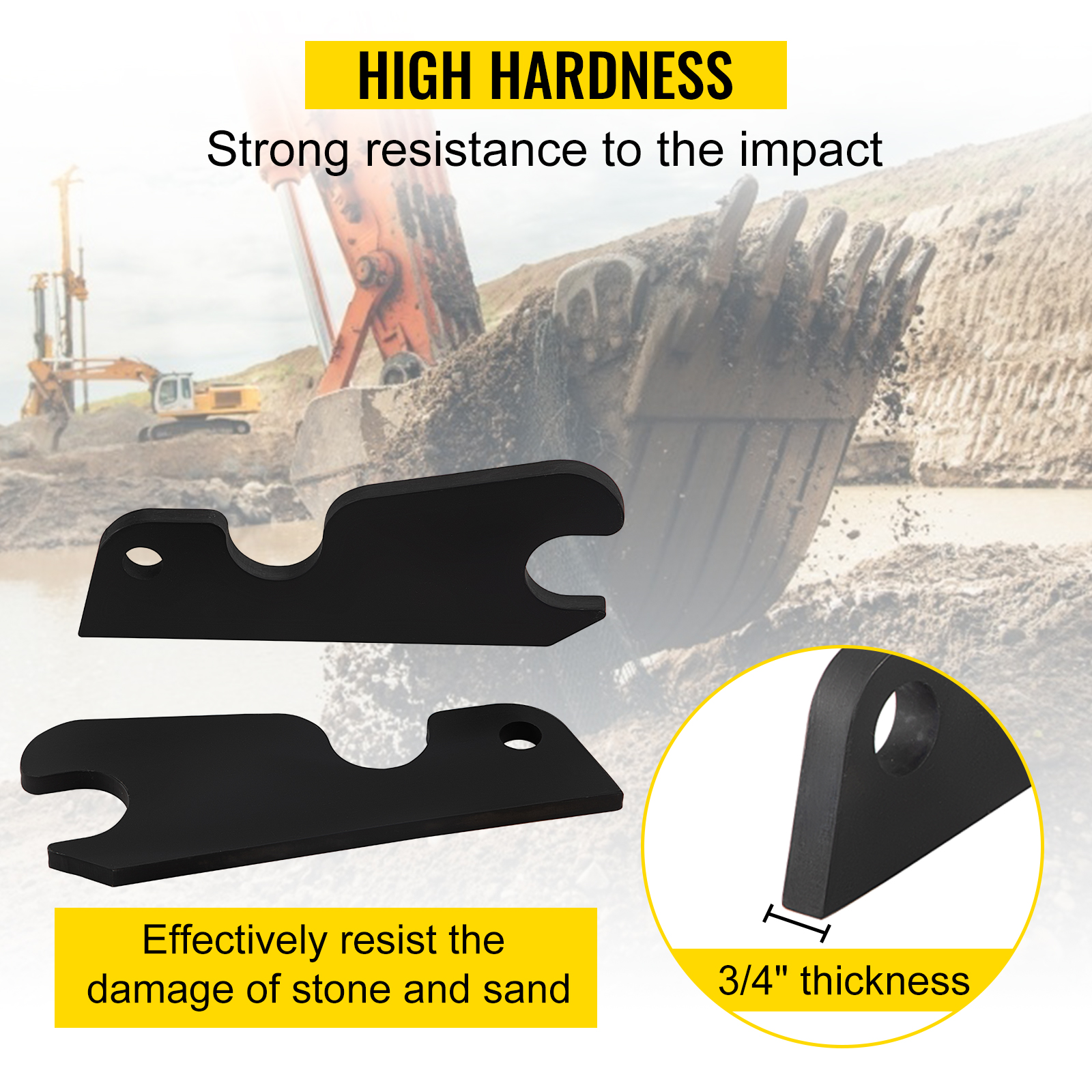 VEVOR Quick Attach Bucket Ears, 3/4" Thickness Excavator Bucket Ears ...