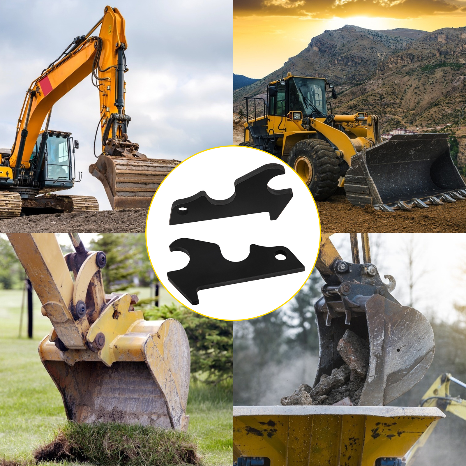 VEVOR Quick Attach Bucket Ears, 3/4" Thickness Excavator Bucket Ears ...