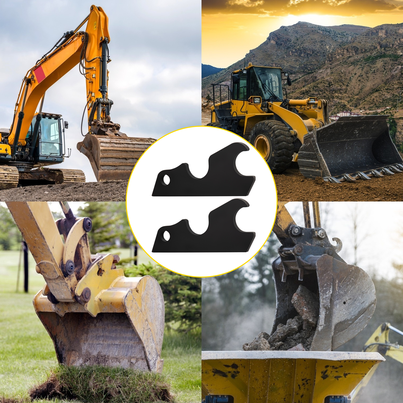 VEVOR Quick Attach Bucket Ears, 3/4" Thickness Excavator Bucket Ears ...