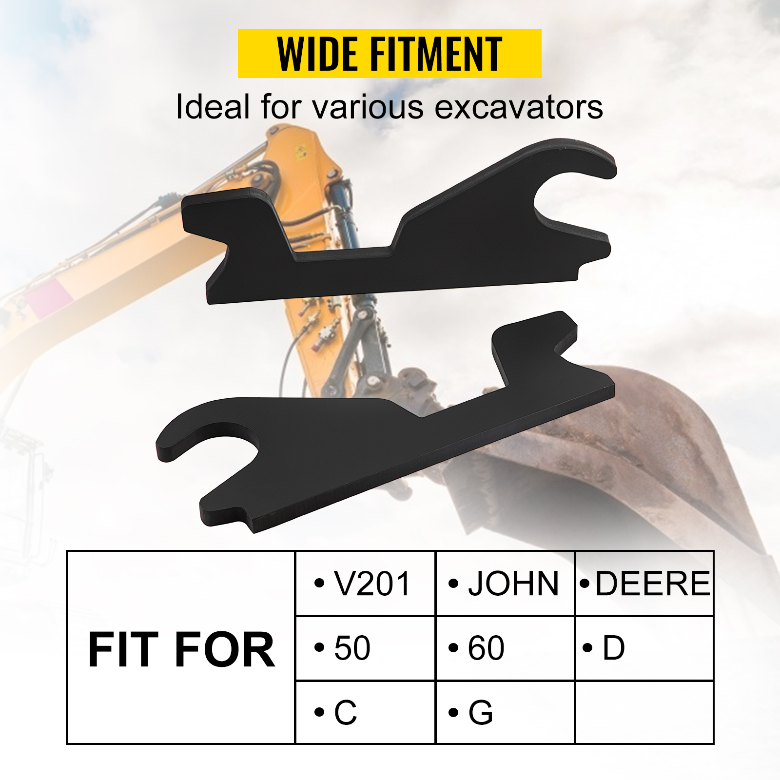 VEVOR Quick Attach Bucket Ears, 3/4" Thickness Excavator Bucket Ears ...