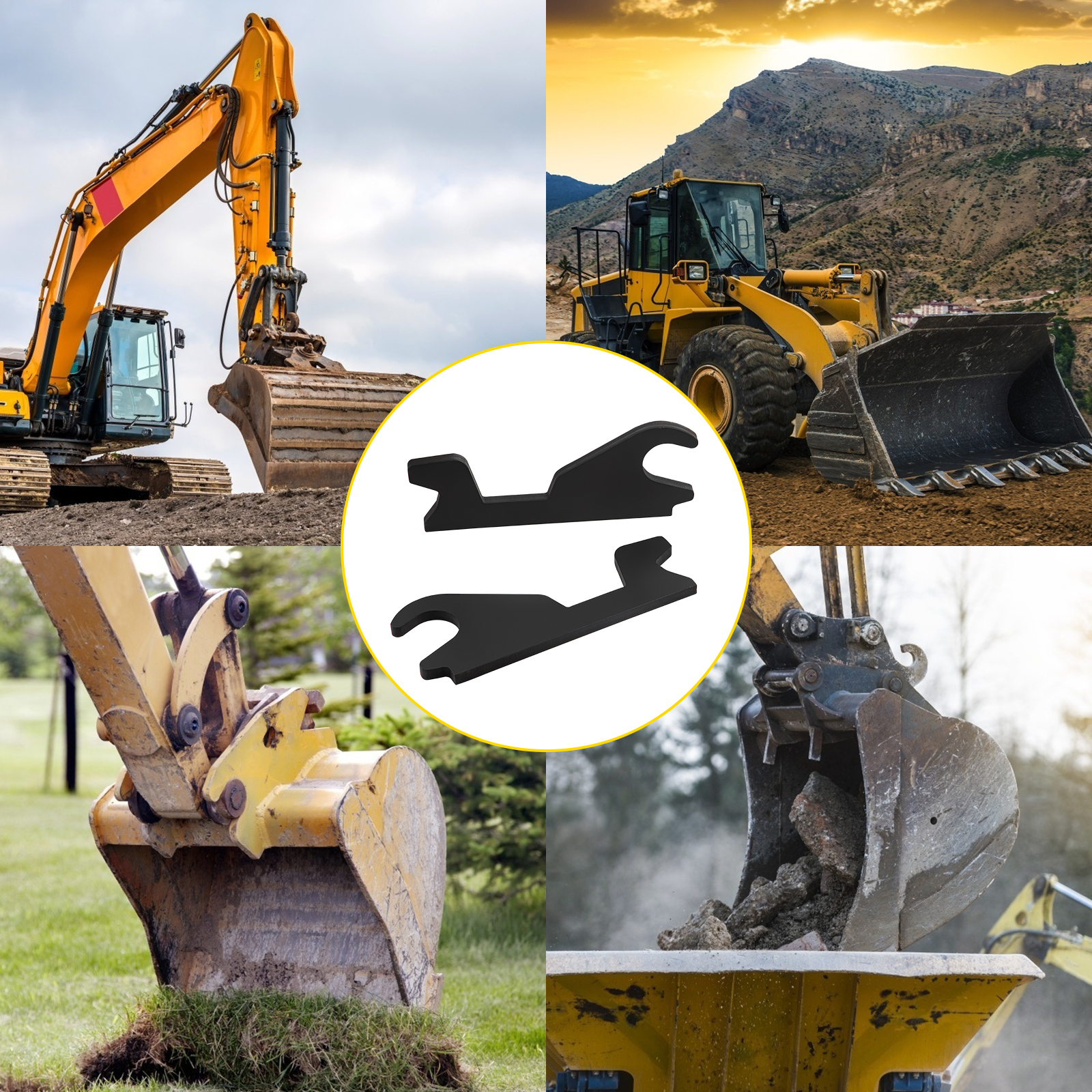 VEVOR Quick Attach Bucket Ears, 3/4" Thickness Excavator Bucket Ears ...