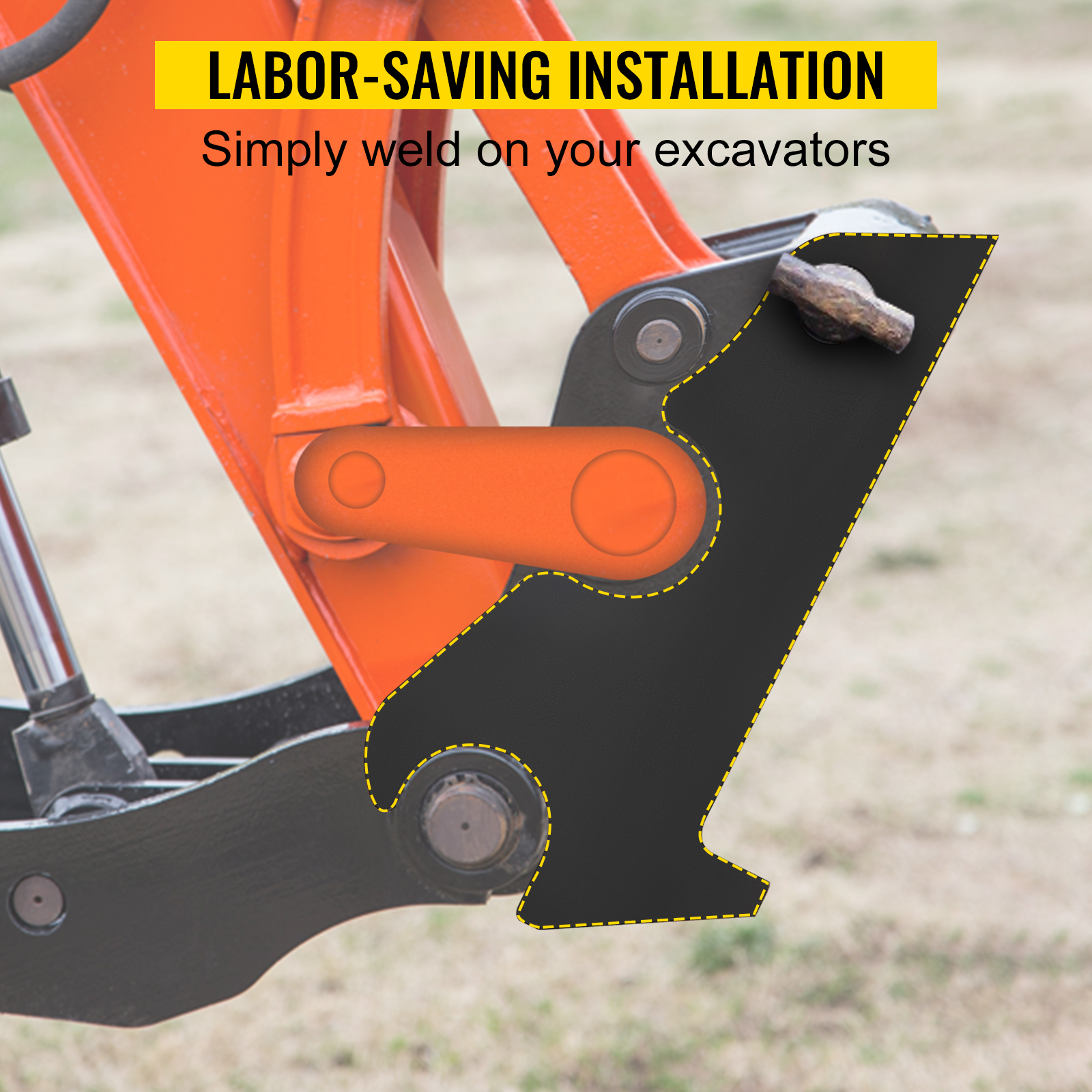 VEVOR Quick Attach Bucket Ears, 3/4" Thickness Excavator Bucket Ears ...