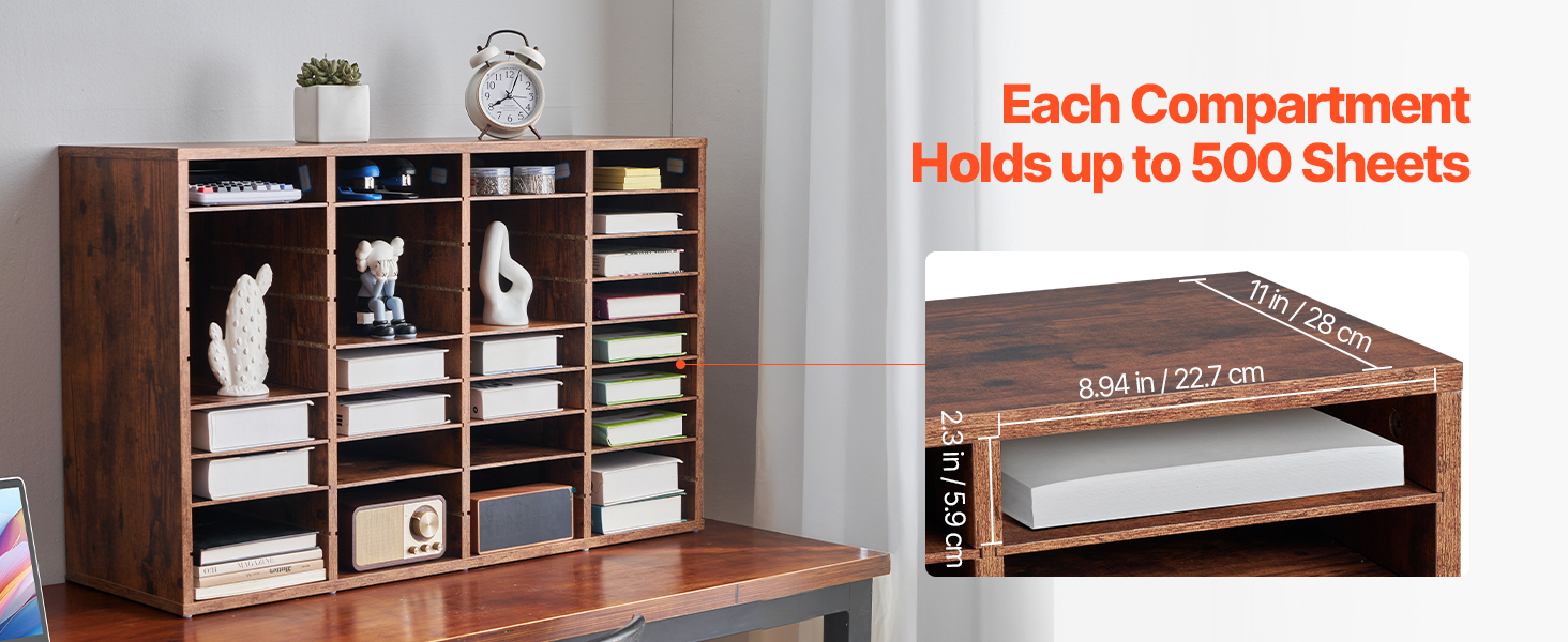 VEVOR Literature Organizer, 36 Compartments Office Mailbox with ...
